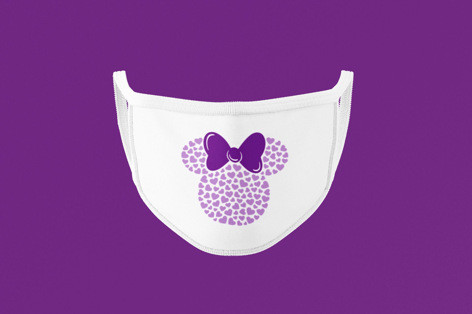 Minnie Face Mask Disney Valentines Day Face Mask Disney Face | Etsy