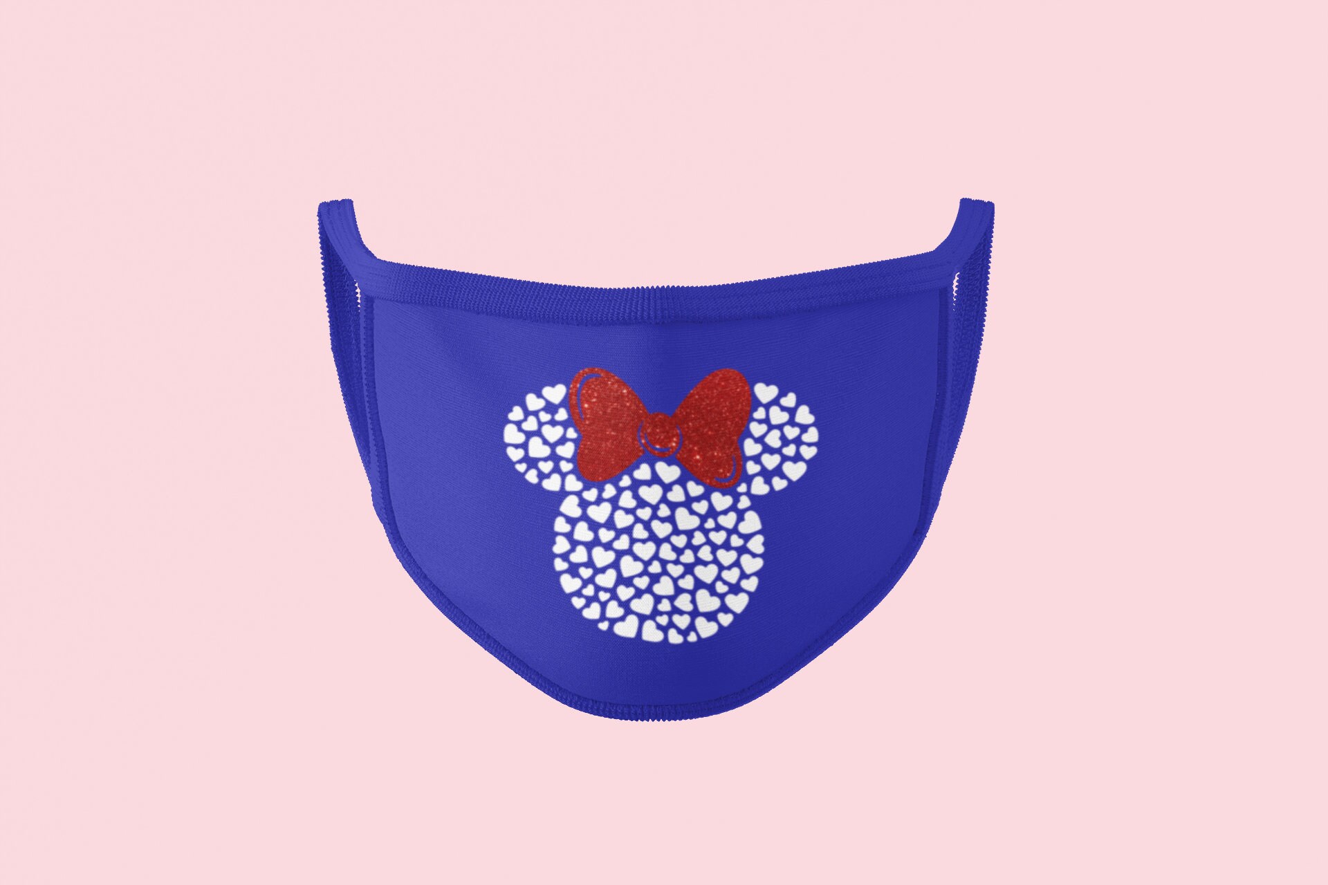 Minnie Face Mask Disney Valentines Day Face Mask Disney Face - Etsy