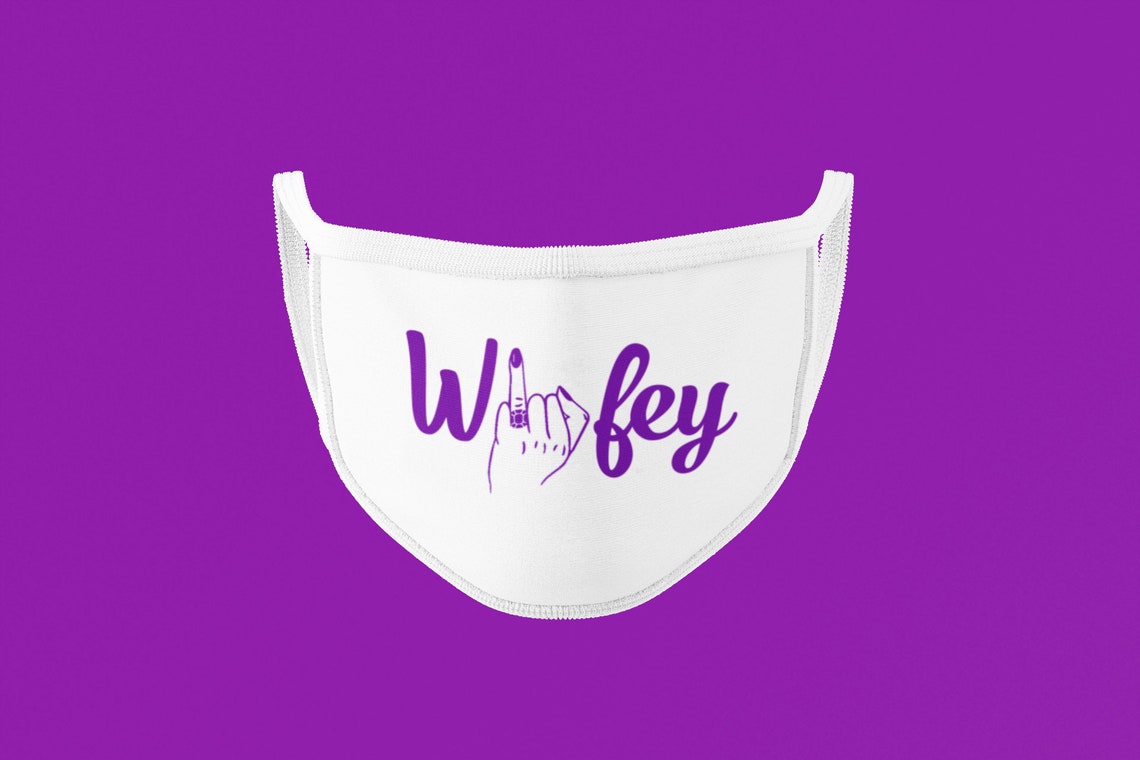 Wifey Face Mask Wife Face Mask Reversible Breathable | Etsy