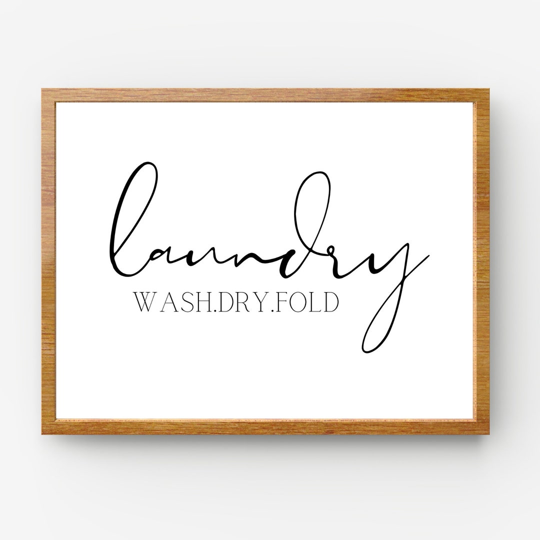 Laundry Room Art Print: Wash Dry Fold Landscape (digital Download) - Etsy