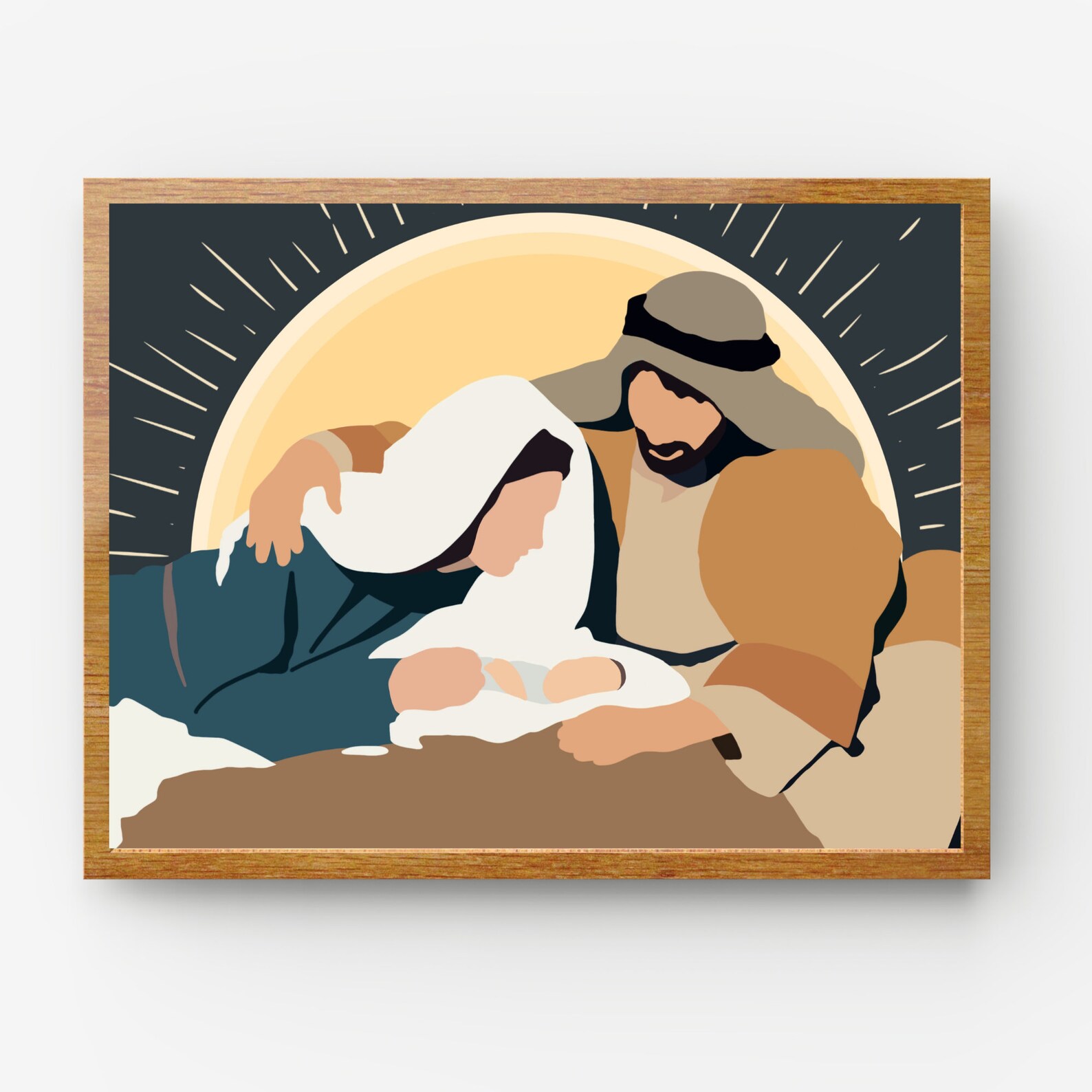 Krippe Digital Art Print / Jesuskind Maria und Josef Download | Etsy