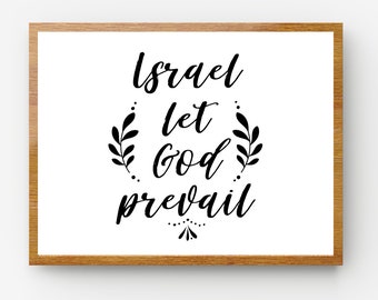 Israel Definition Art Print/ Israel, Let God Prevail Definition Print ...