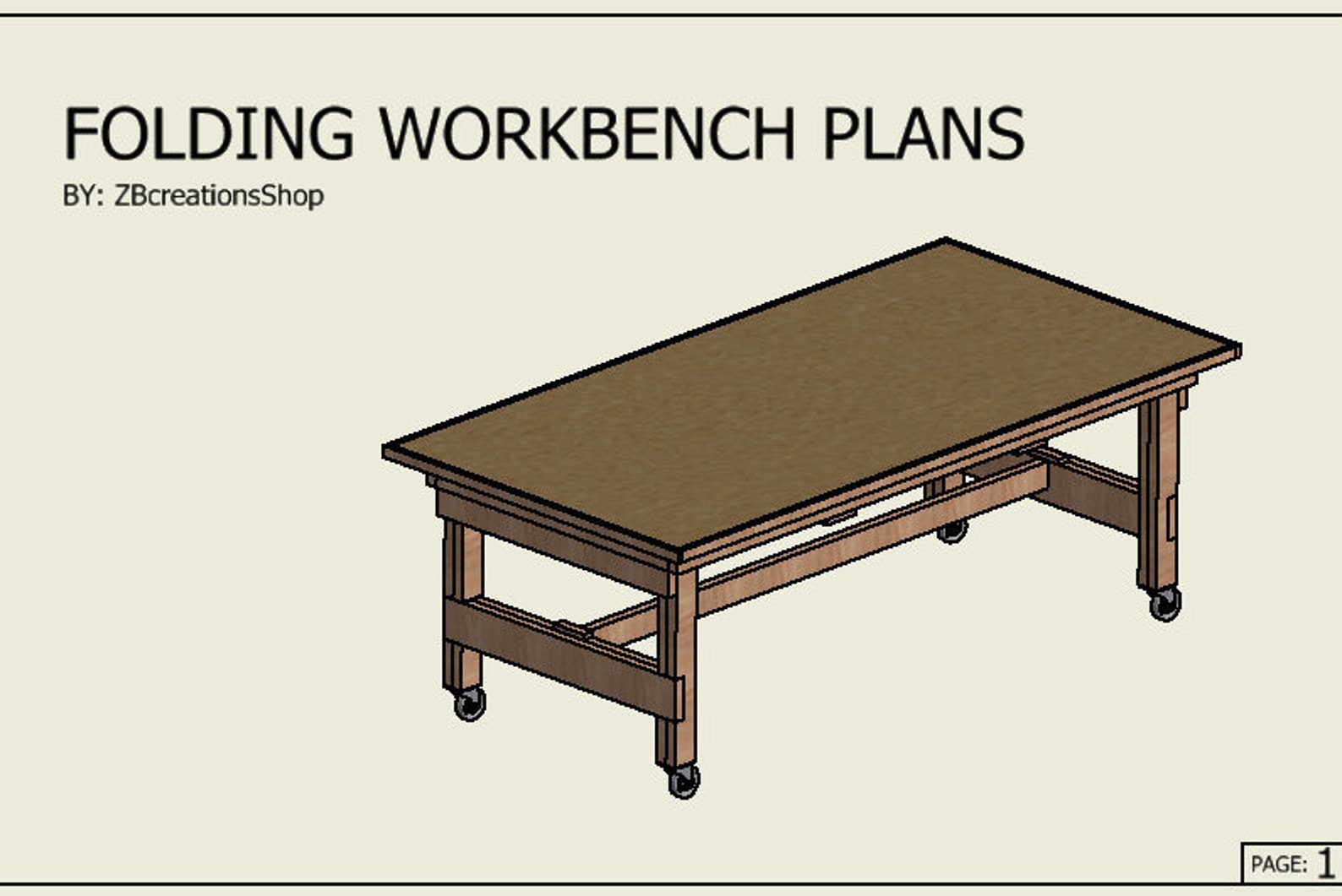 Folding Workbench Plans- Wall Mountable - Etsy