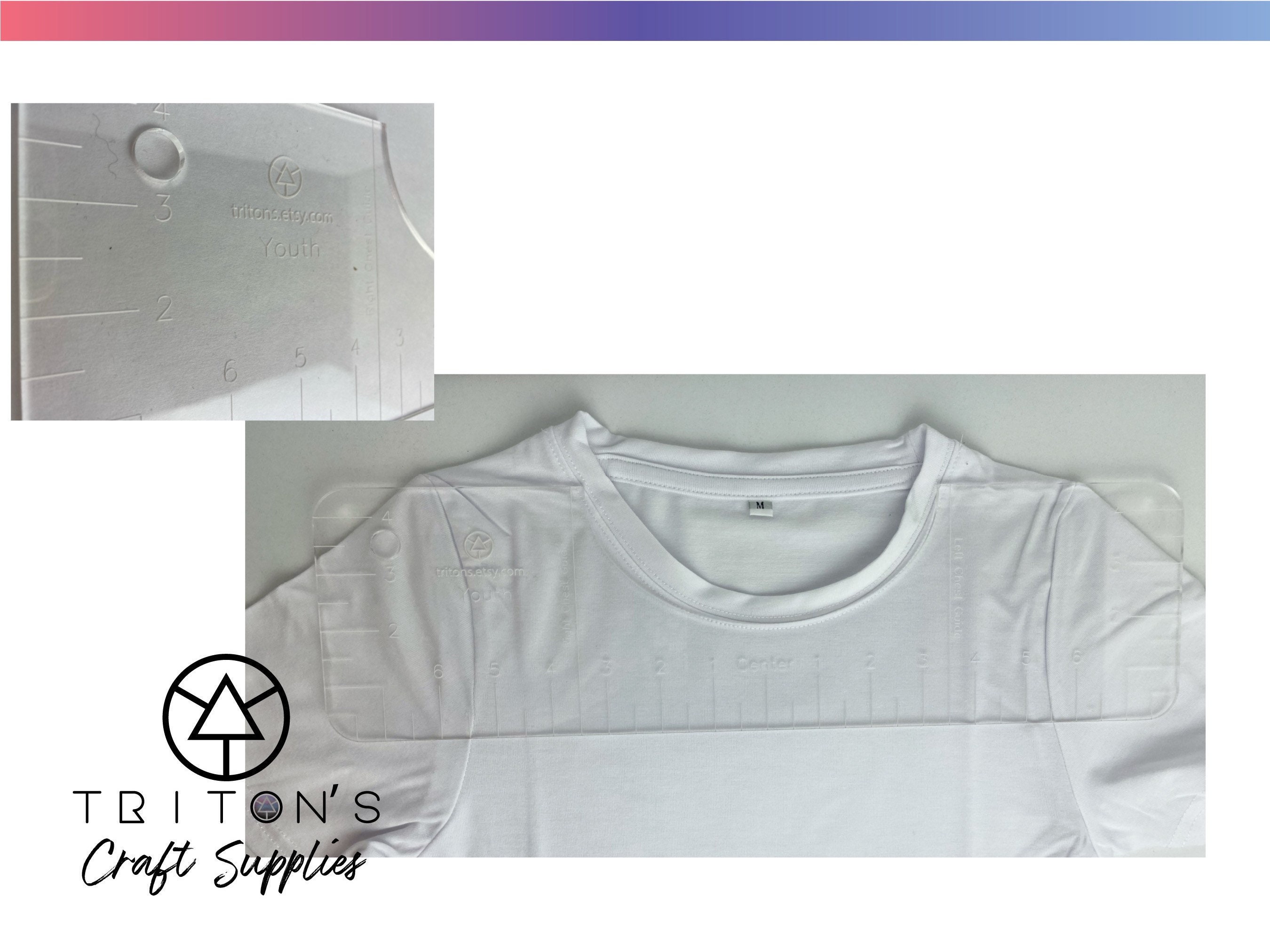 Acrylic T Shirt Design Placement Guide T Shirt Ruler | Etsy