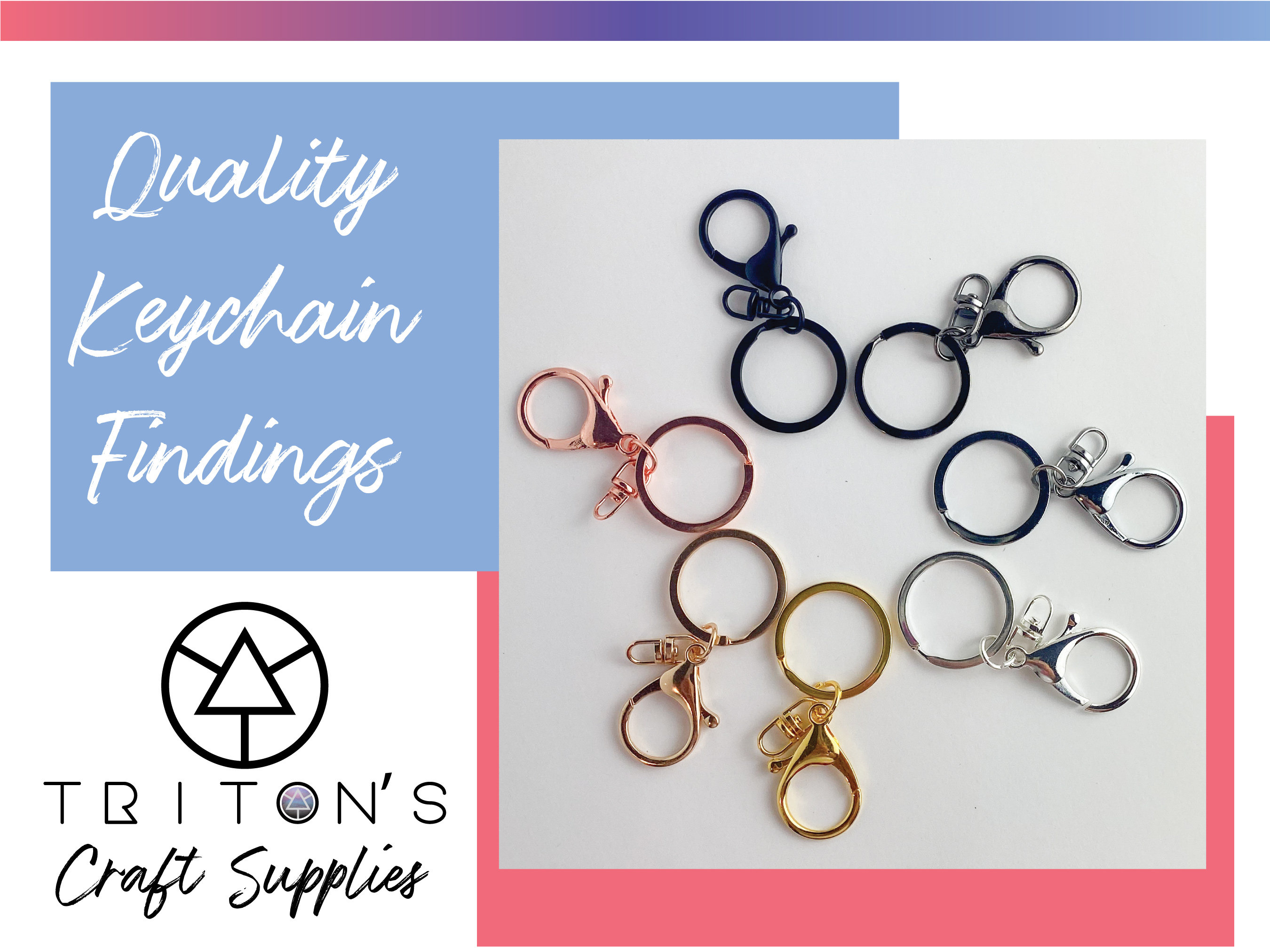 Lobster Claw Keychain Findings, Bulk Keychain Split Rings, Keychain ...