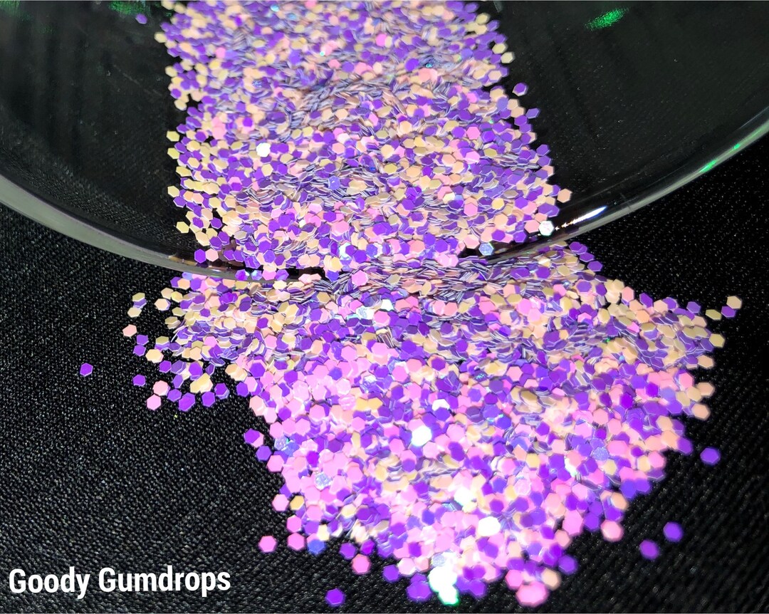 Goody Gumdrops-pink Purple Medium 1/40 Chunky Glitter Mix- Hexagon ...