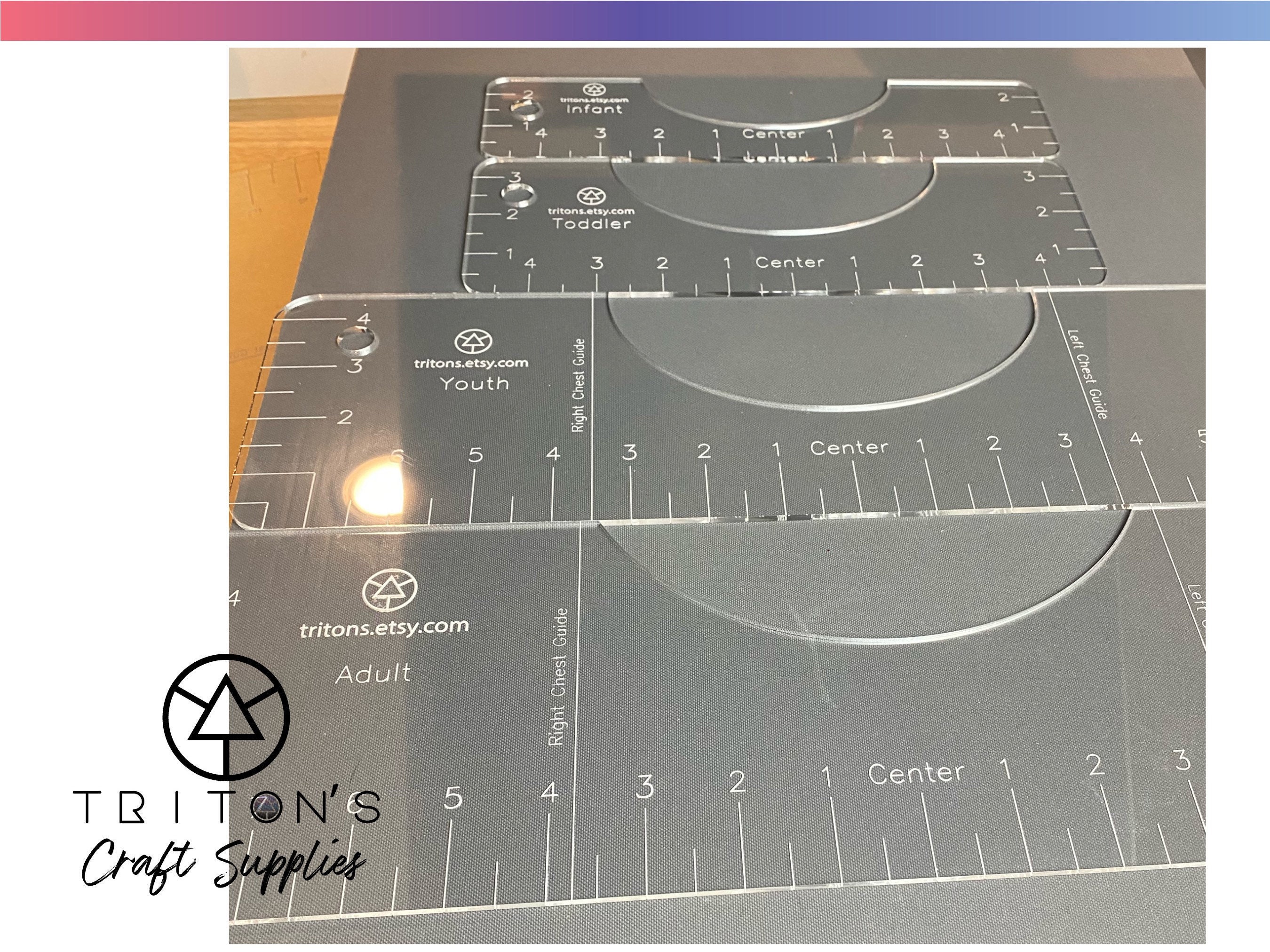 Acrylic T Shirt Design Placement Guide T Shirt Ruler | Etsy