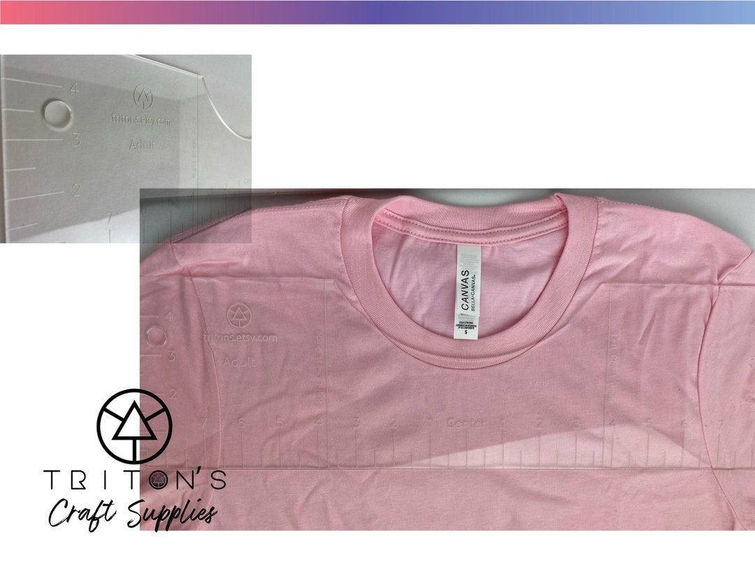 T Shirt Design Placement Guide| Cast Acrylic Shirt Ruler| Engraved T ...