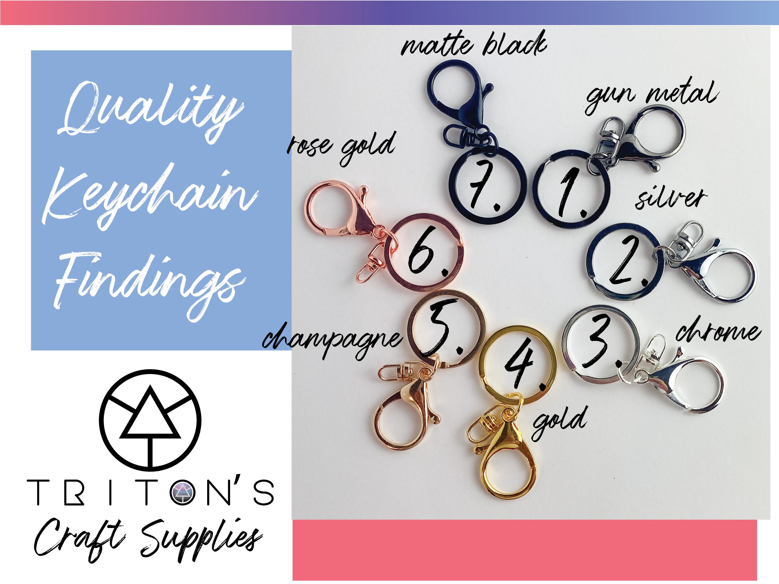 Lobster Claw Keychain Findings, Bulk Keychain Split Rings, Keychain ...