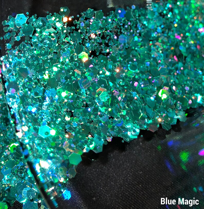 Blue Holographic Chunky Glitter Mix solvent resistant | Etsy