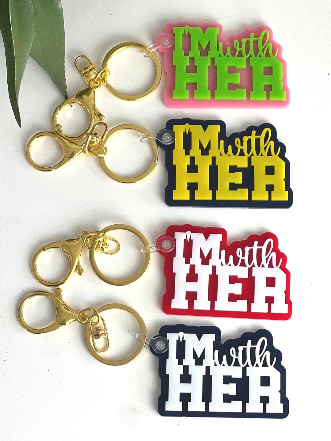 I’m With HER Keychain, Harris 2024 Keychain - Etsy