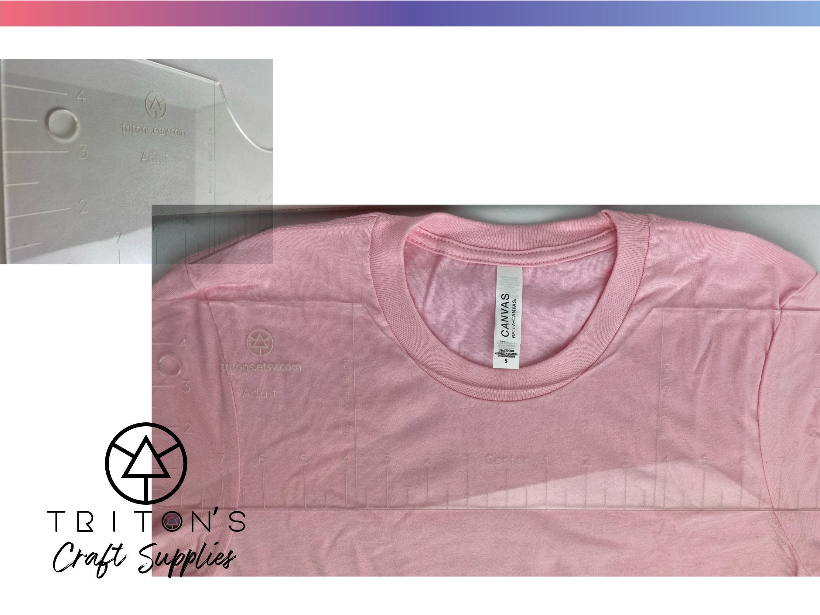 Acrylic T Shirt Design Placement Guide T Shirt Ruler | Etsy