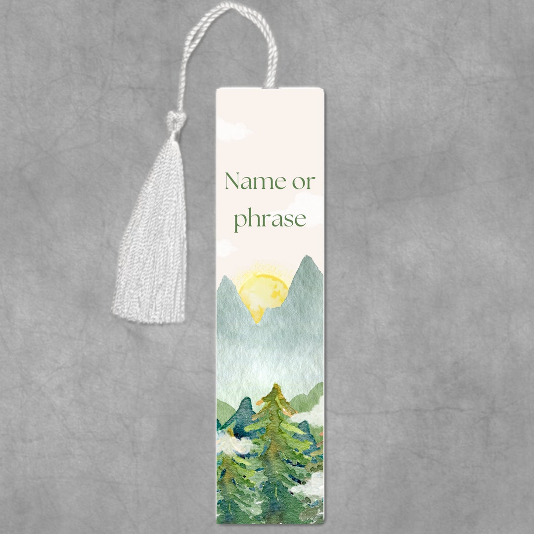 Personalized Metal Bookmark- Mountain View - Etsy