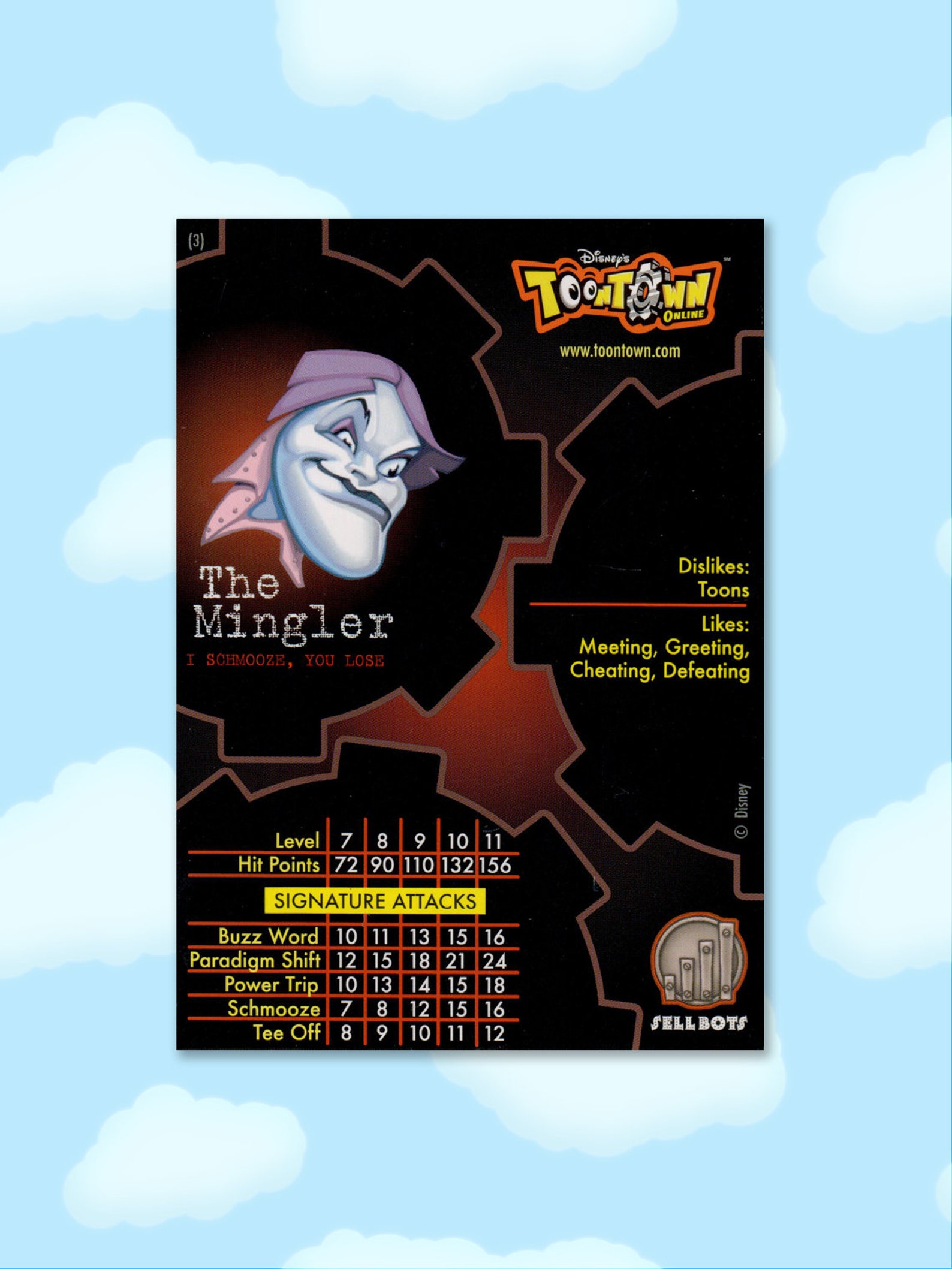 The Mingler Cogs Series 3 Toontown Online Trading Card | Etsy