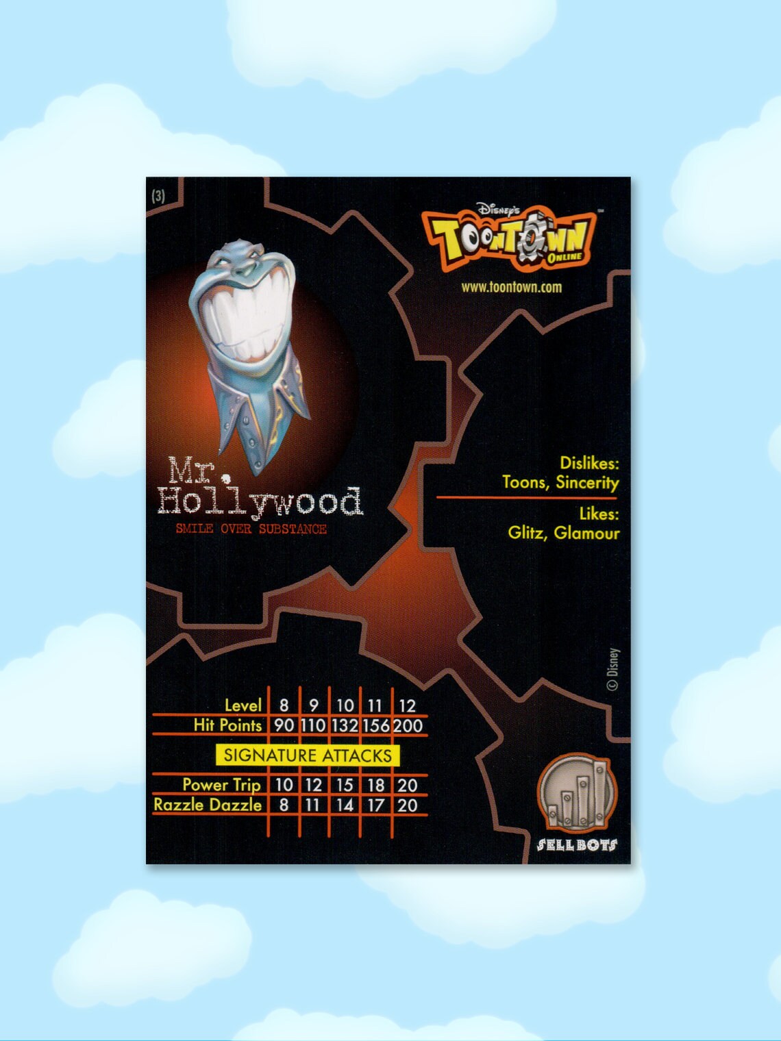 Mr. Hollywood Cogs Series 3 Toontown Online Trading Card | Etsy