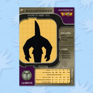 Backstabber (2/71) - Cogs - Series 3 Toontown Online Trading Card - Etsy