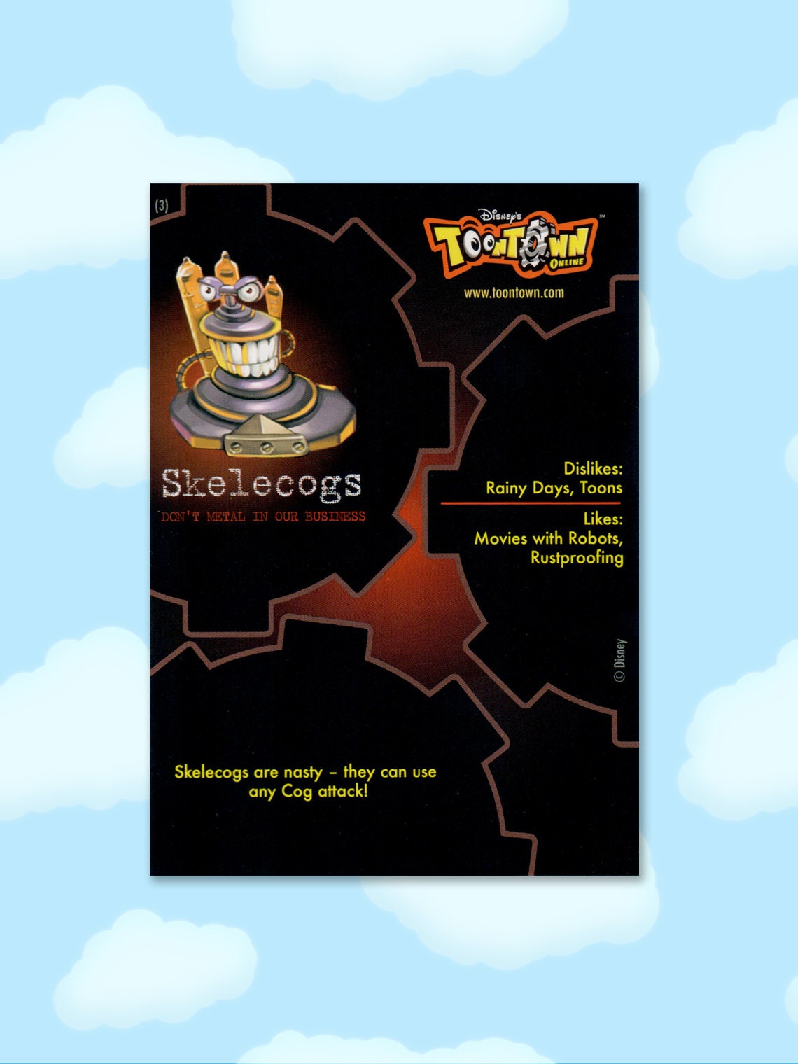 Skelecog Cogs Series 3 Toontown Online Trading Card | Etsy