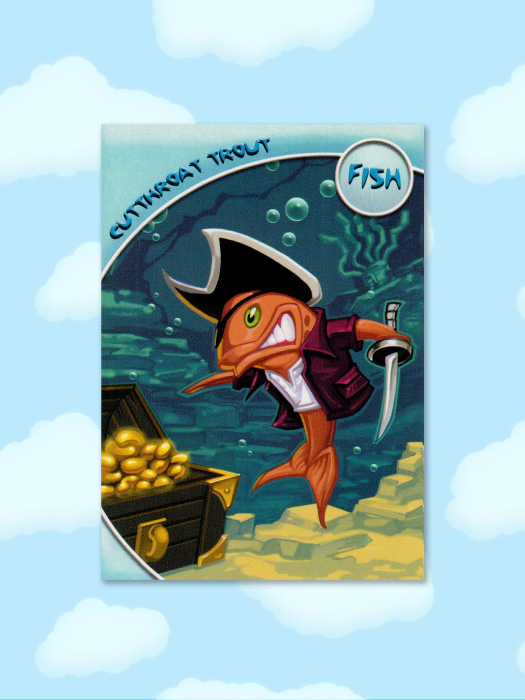 Cutthroat Trout - Fish - Series 3 Toontown Online Trading Card - Etsy