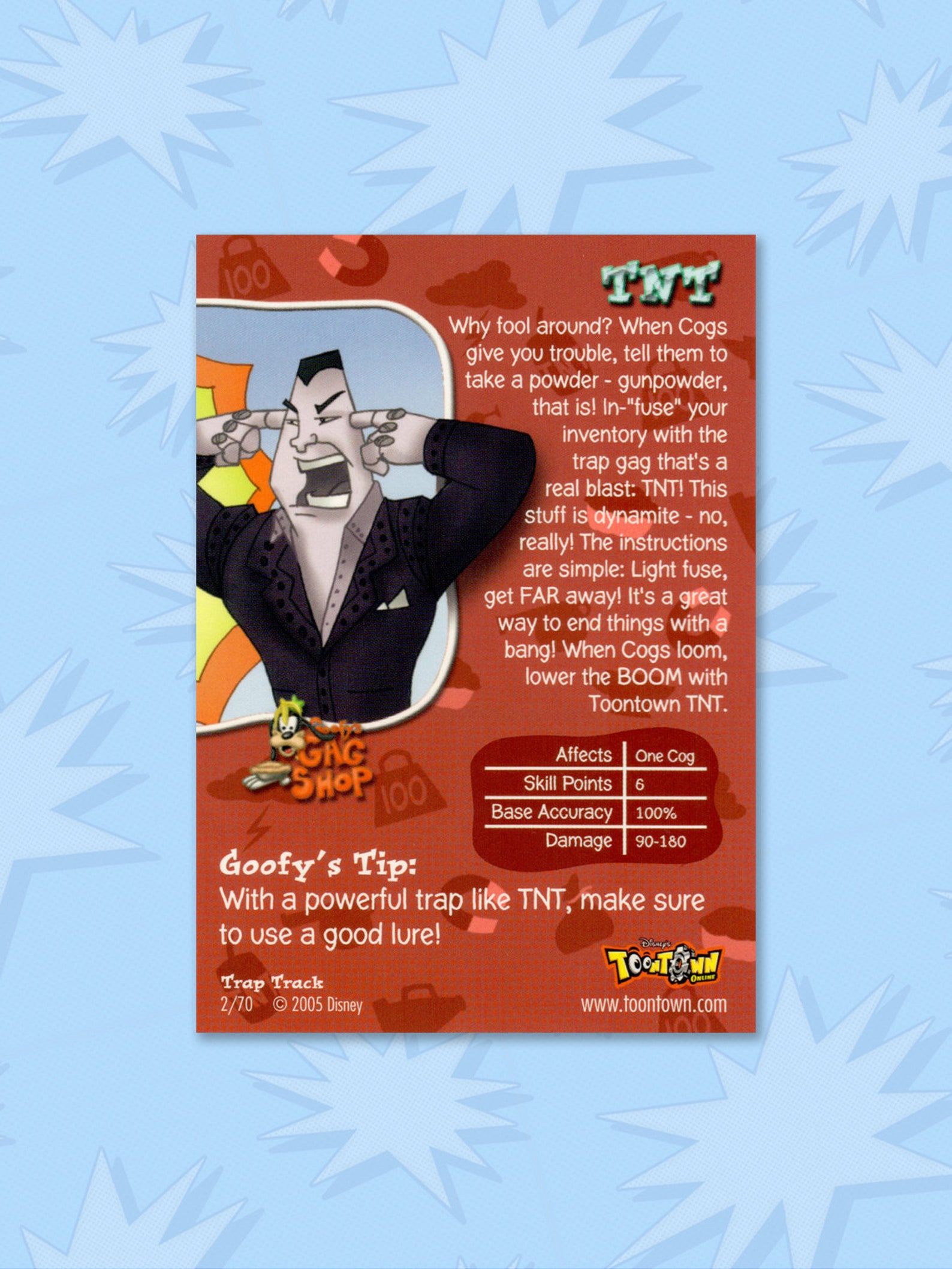 TNT 2/70 Gags Series 2 Toontown Online Trading Card | Etsy