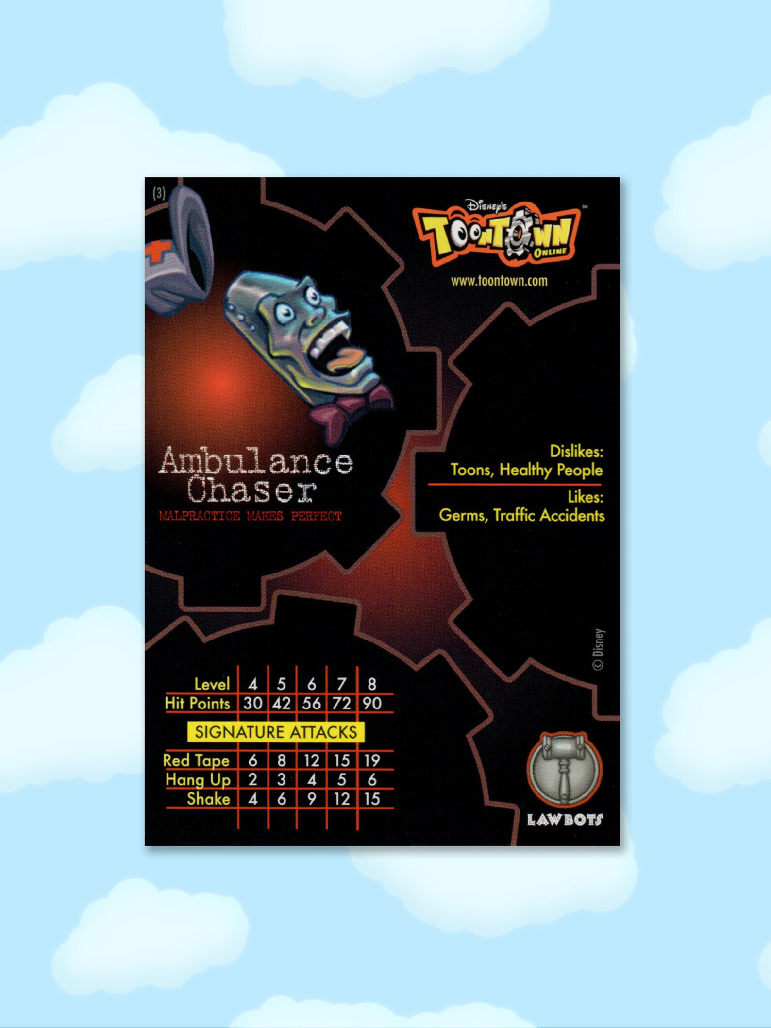 Ambulance Chaser Cogs Series 3 Toontown Online Trading | Etsy