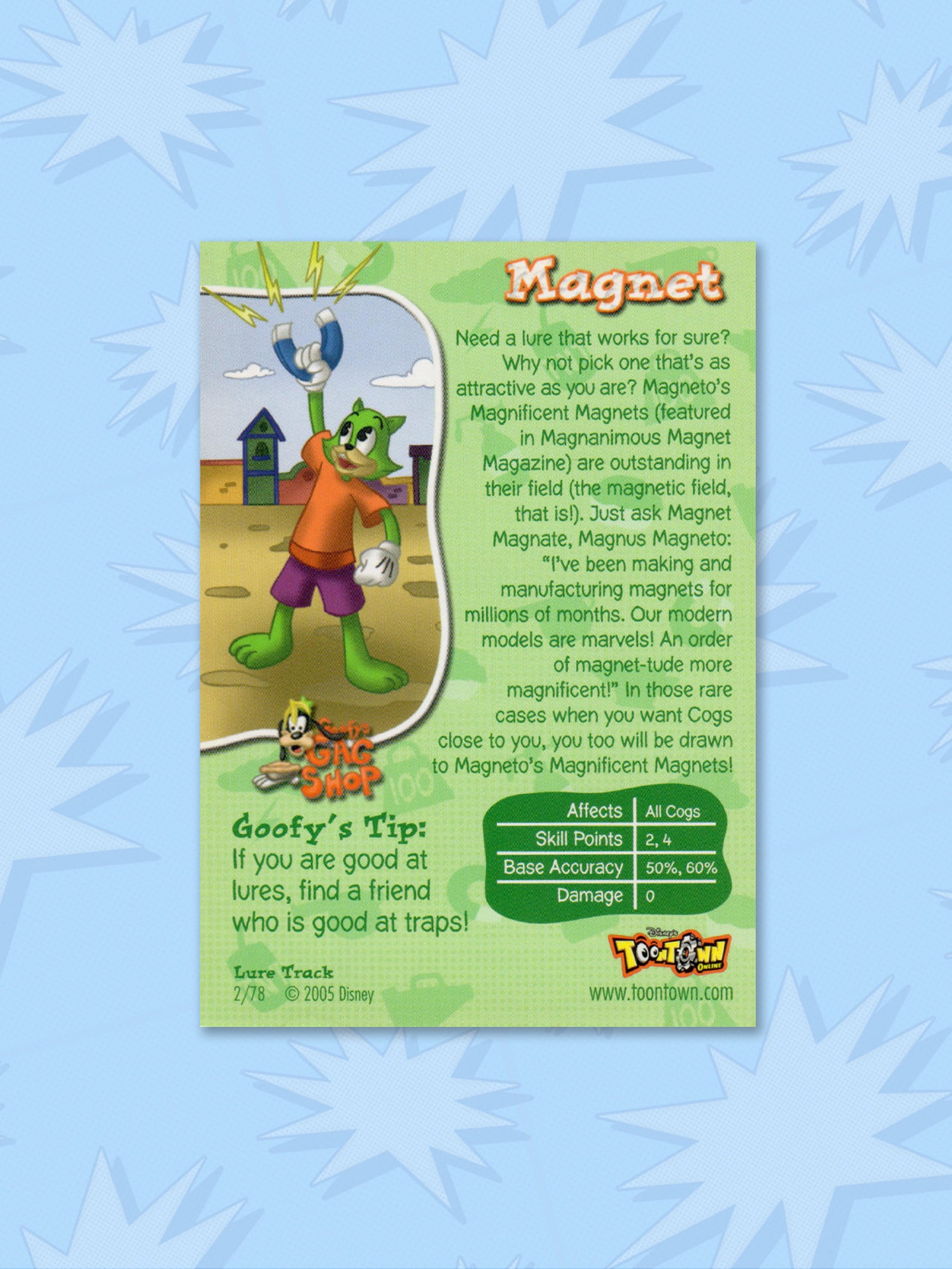 Magnet 2/78 Gags Series 2 Toontown Online Trading Card - Etsy