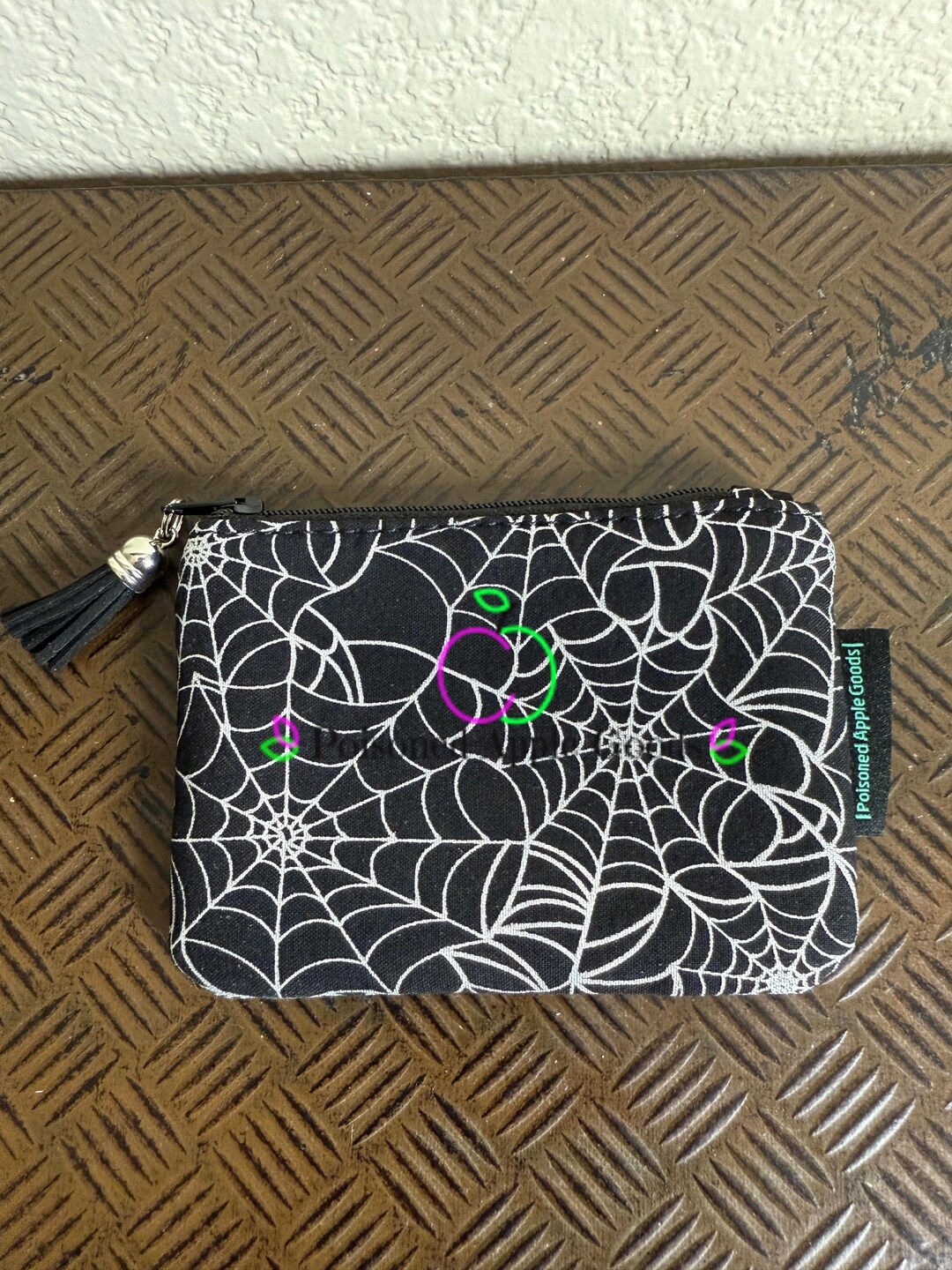 Silver Spiderweb Coin Purse, Gothic Halloween Mini Wallet - Etsy