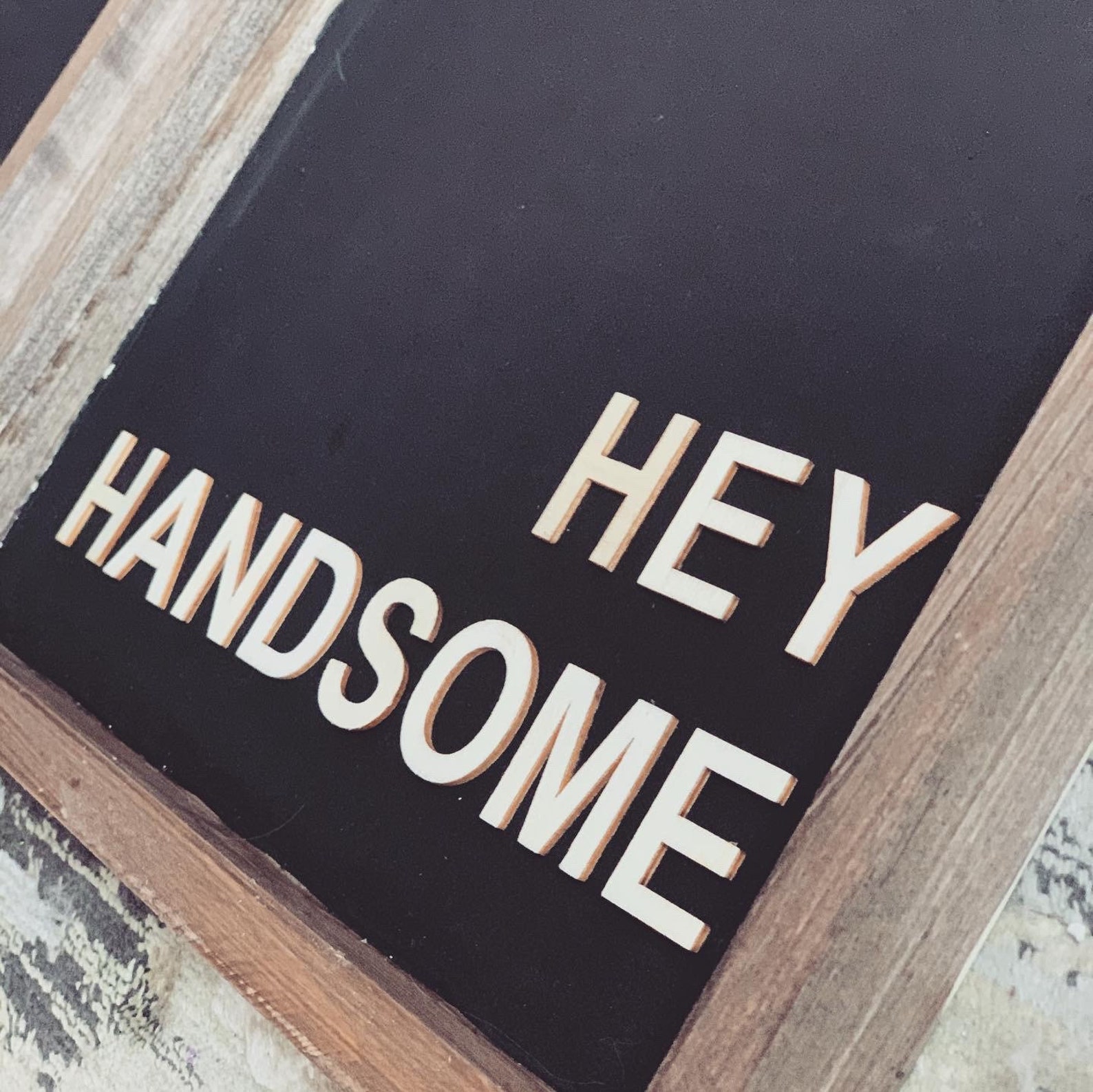 Hello Beautiful Hey Handsome Wood Frame Signs Custom Word | Etsy