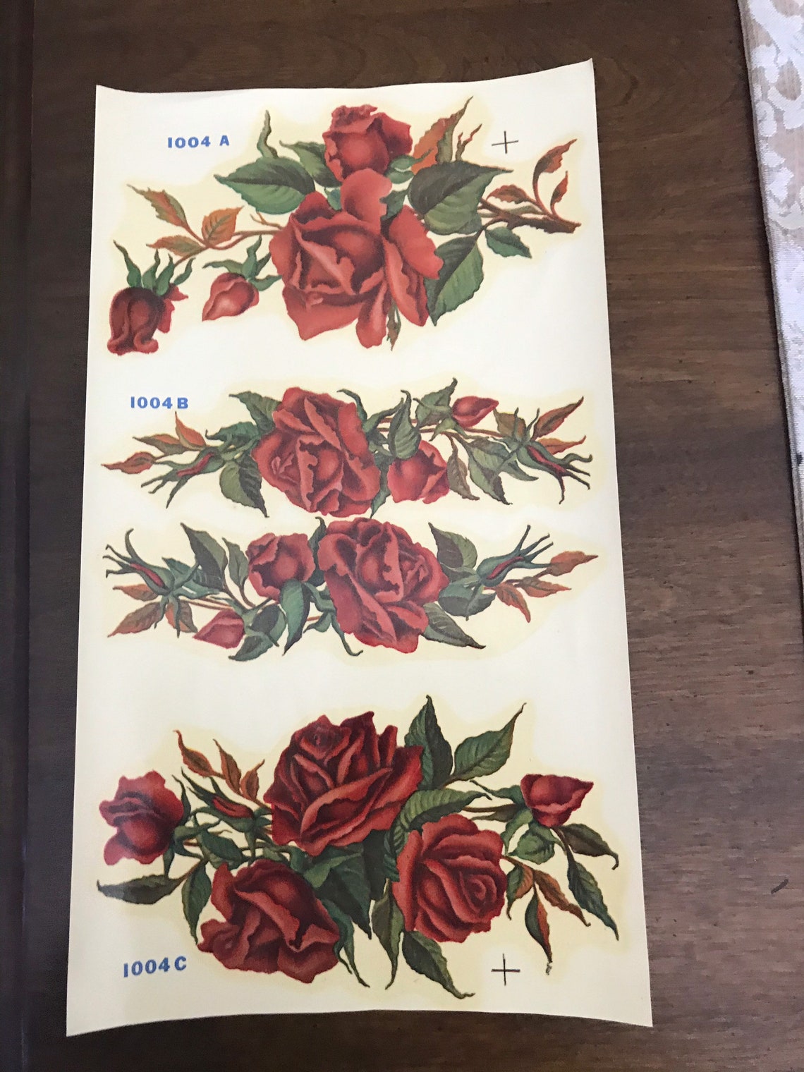 Calcomanías Vintage Rose en plantilla 7X12in de Duro Decals. | Etsy
