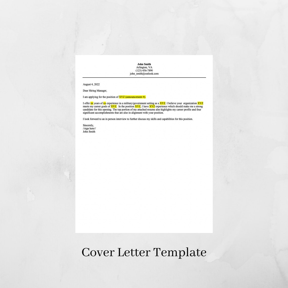 Transitioning Military Federal Resume Template | Government Resume ...