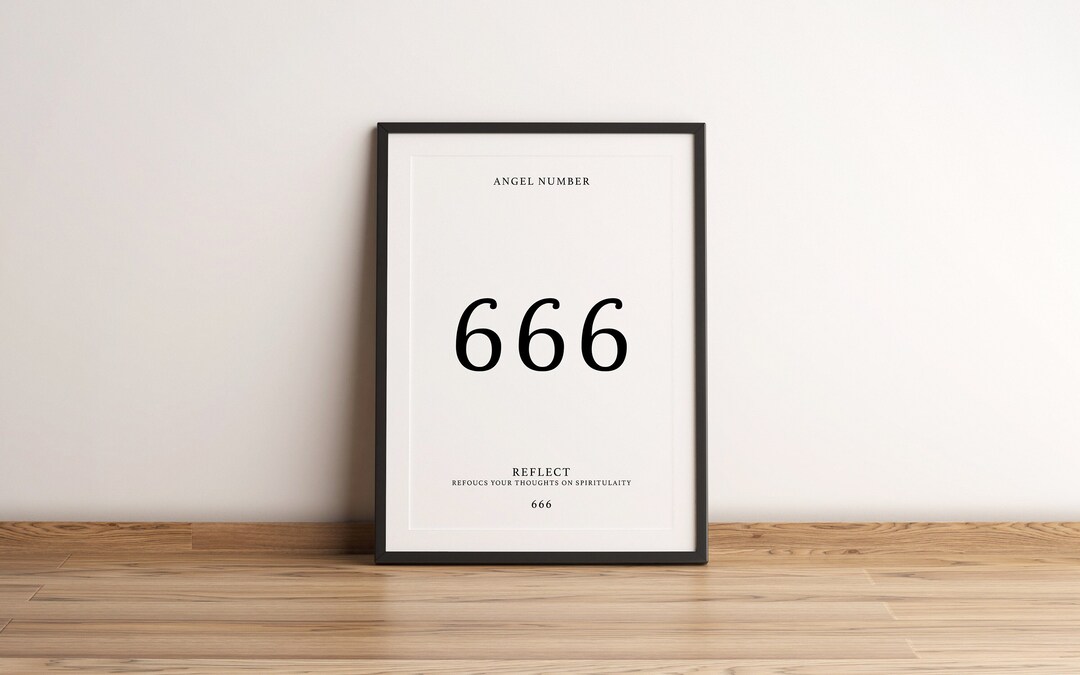Angel Number Print - 666 Print - Angel Number Poster - Astrology Gift ...
