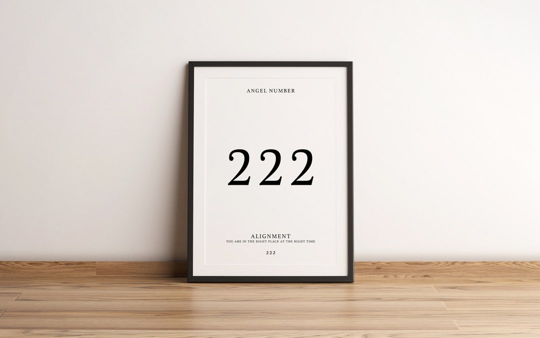 Angel Number Print - 222 Print - Angel Number Poster - Astrology Gift ...
