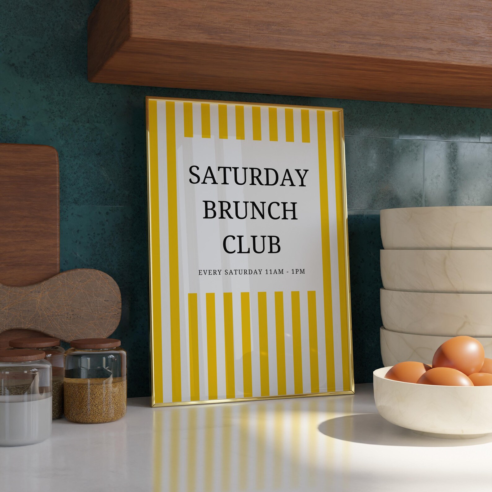 Sunday Brunch Club Print - Trendy Wall Art Print - Brunch Club Print ...