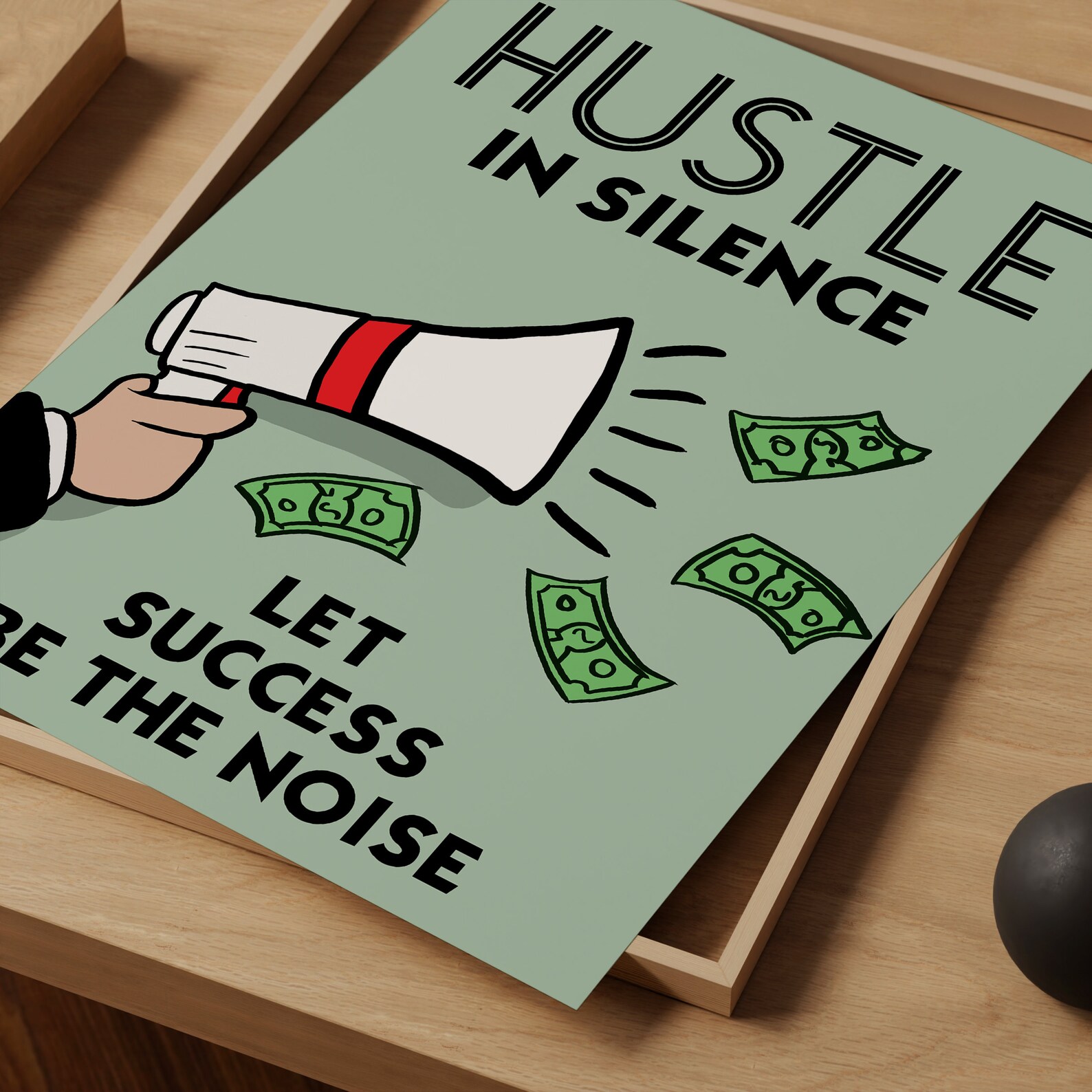 Monopoly Inspired Print - Monopoly Motivational Print - Hustle in ...