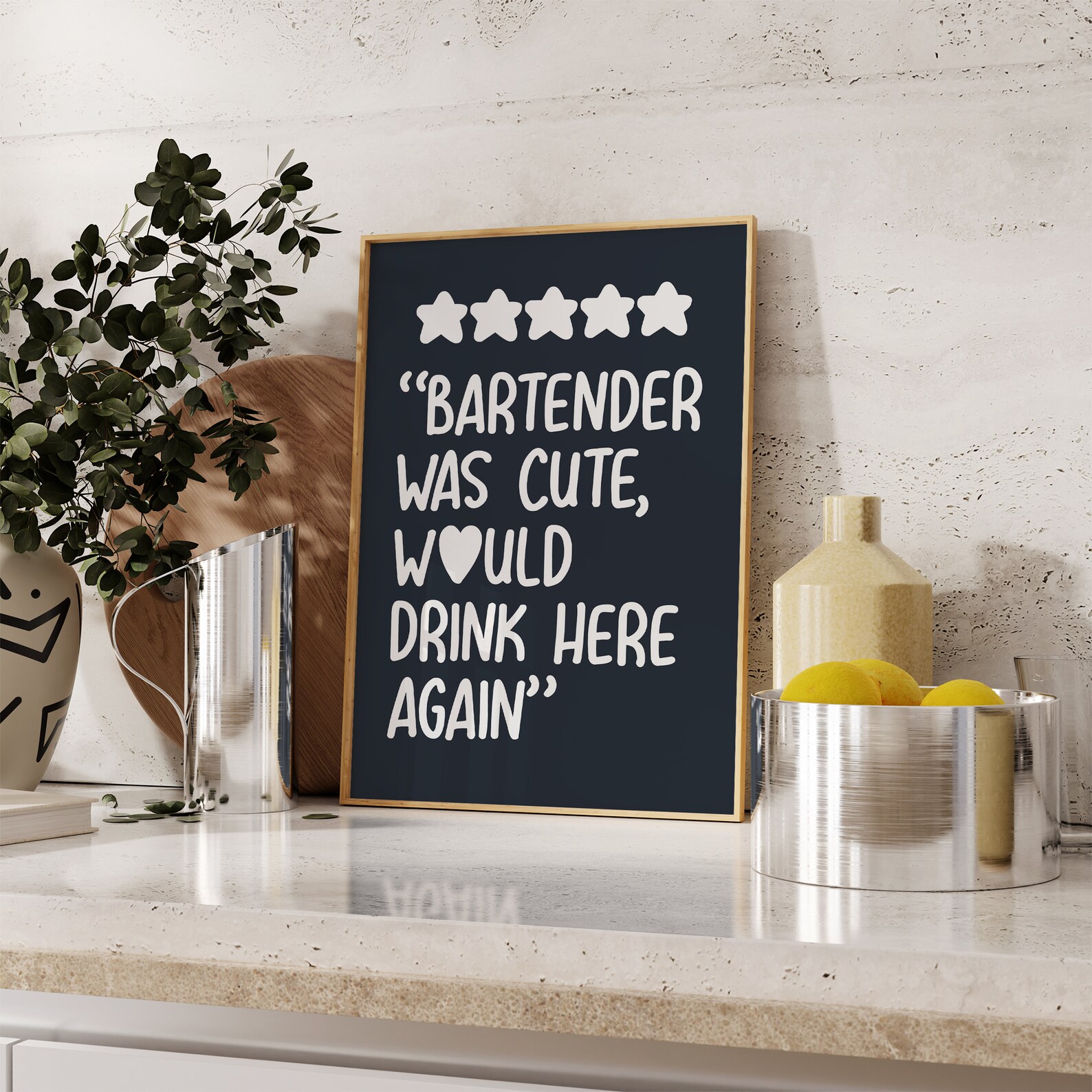 Bartender Was Cute Print - Aesthetic Room Decor - Minimalist Print ...