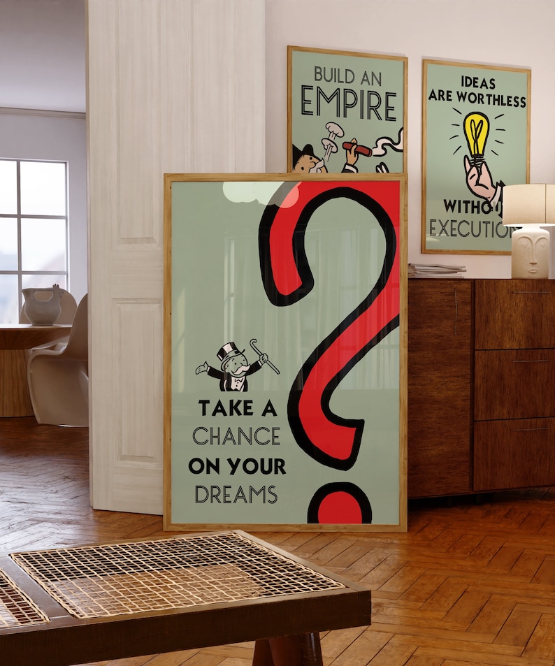 Monopoly Motivational Print Monopoly Poster Monopoly Print Motivational ...