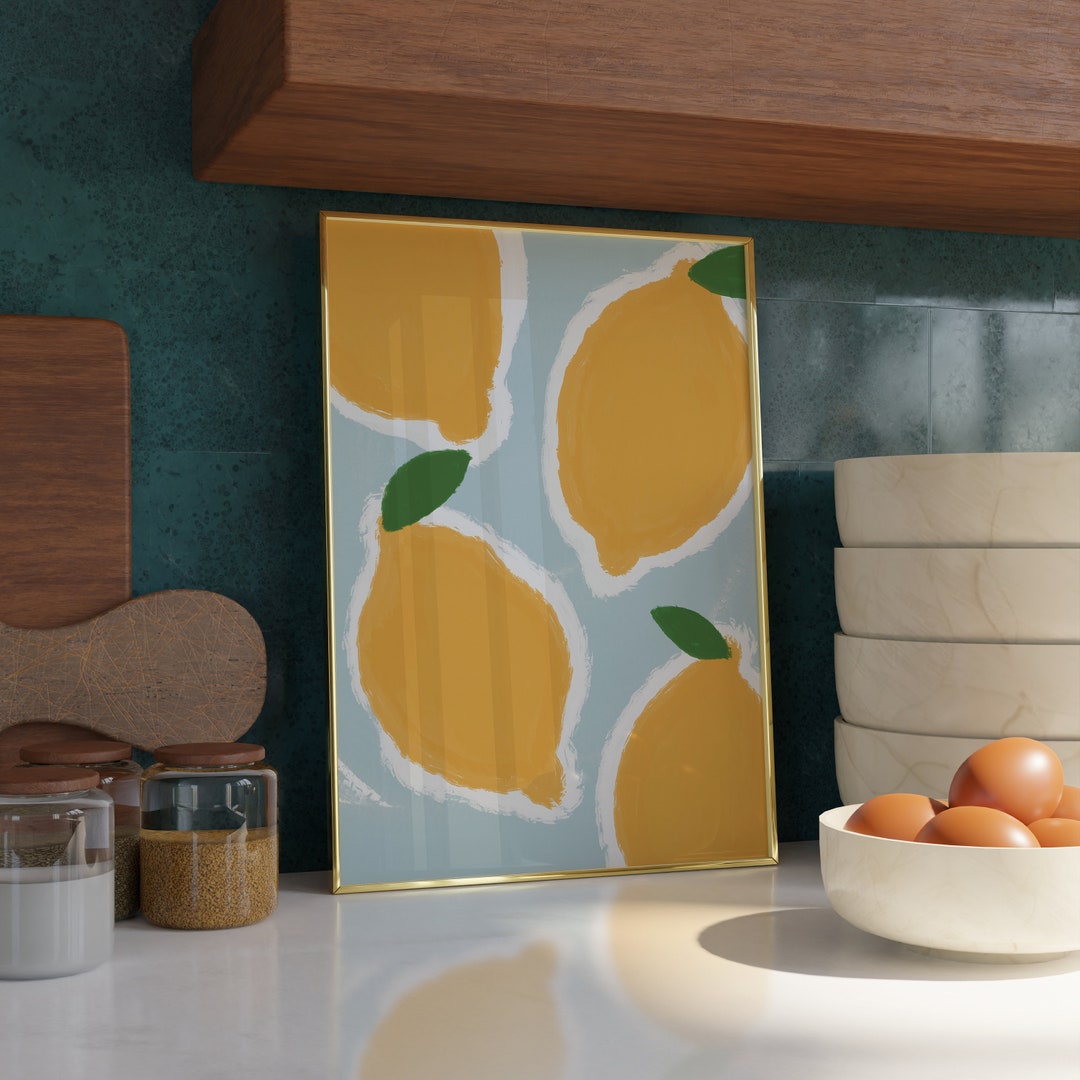 Lemon Print - Fruit Print - Minimalist Print - Trendy Print - Kitchen ...