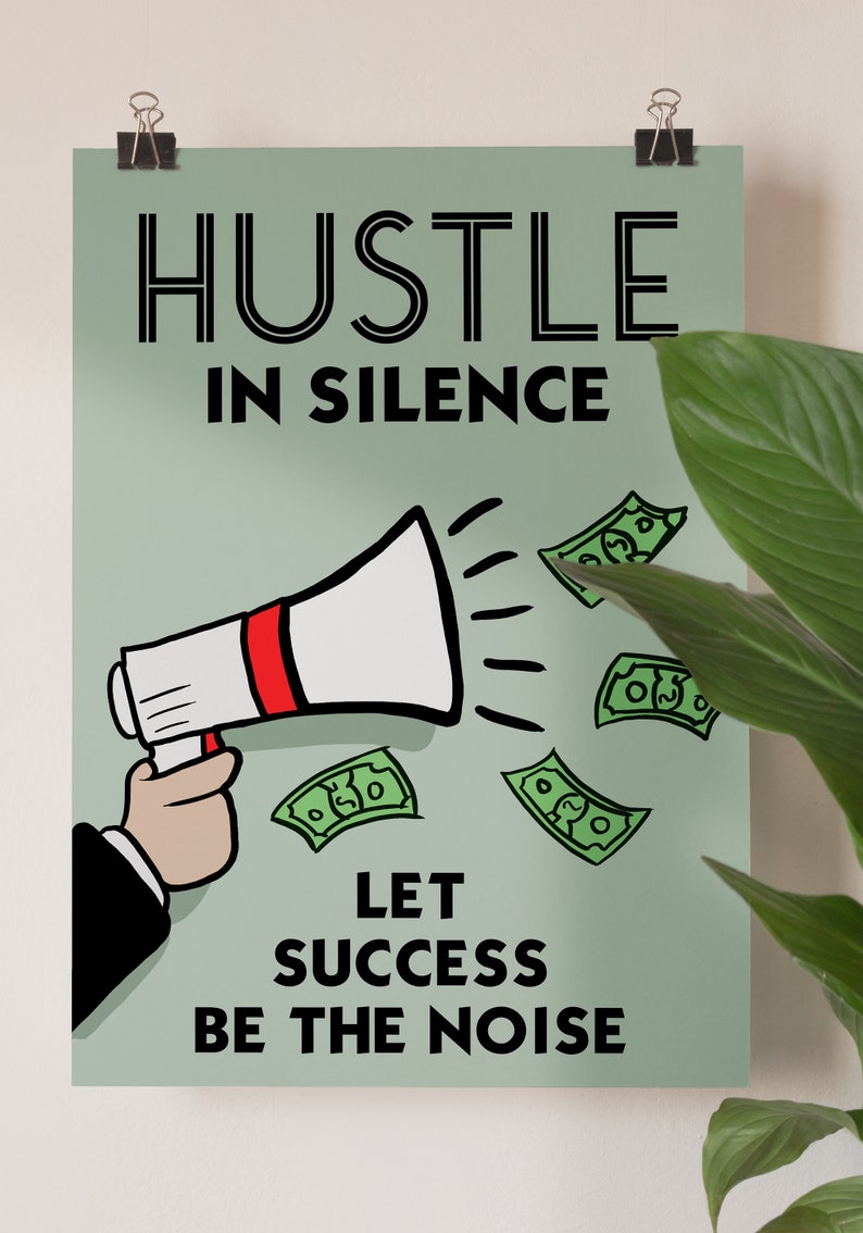 Monopoly Inspired Print - Monopoly Motivational Print - Hustle in ...