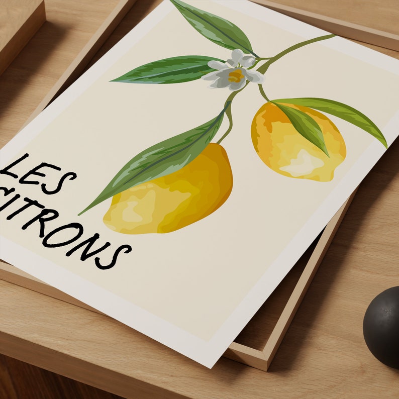 Lemon Print - Aesthetic Room Decor - Minimalist Print - Trendy Print ...