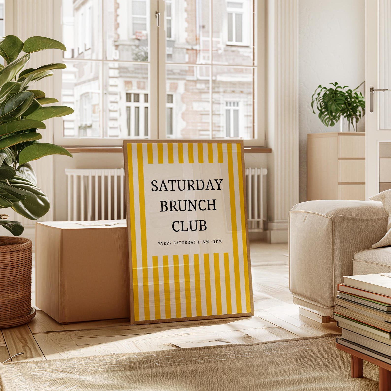 Sunday Brunch Club Print - Trendy Wall Art Print - Brunch Club Print ...
