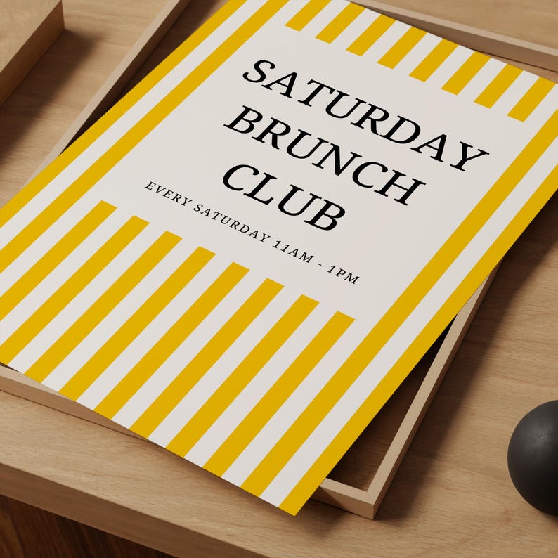 Sunday Brunch Club Print - Trendy Wall Art Print - Brunch Club Print ...