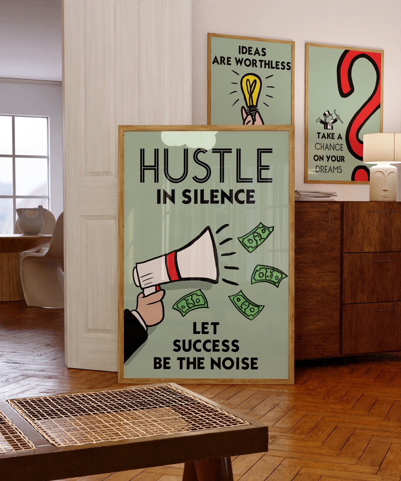 Monopoly Inspired Print - Monopoly Motivational Print - Hustle in ...
