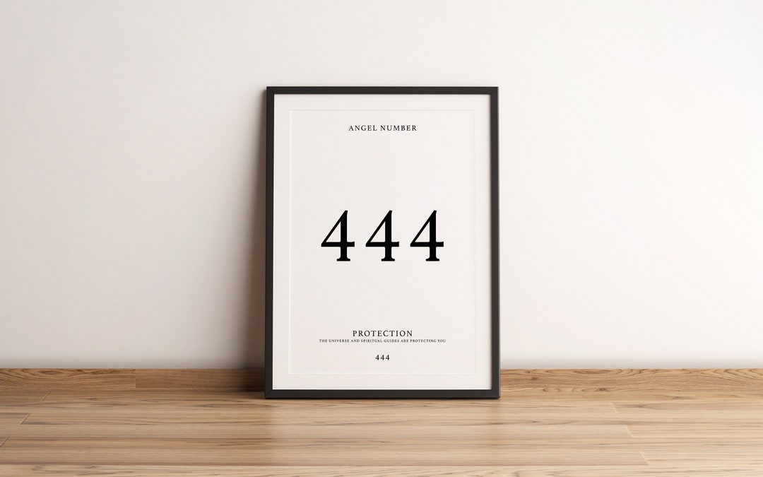 Angel Number Print 444 Print Angel Number Poster Astrology Gift ...