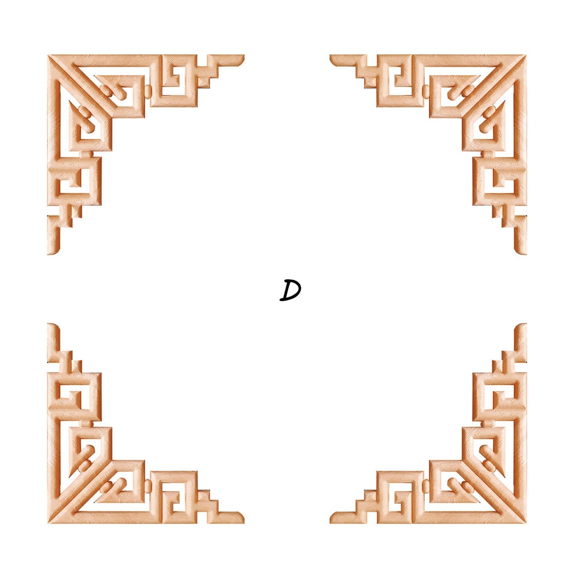 PAIR of Wood Carved Leaf Corner Applique-2 Four Designs for - Etsy