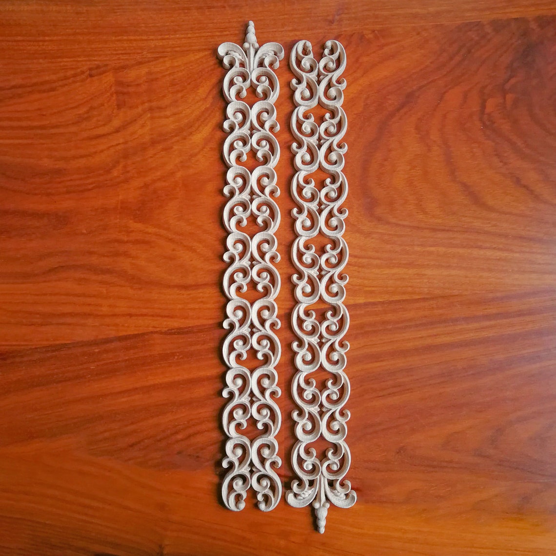 PAIR of Scroll Carved 2-3/8 Narrow Wood Trim Moulding - Etsy