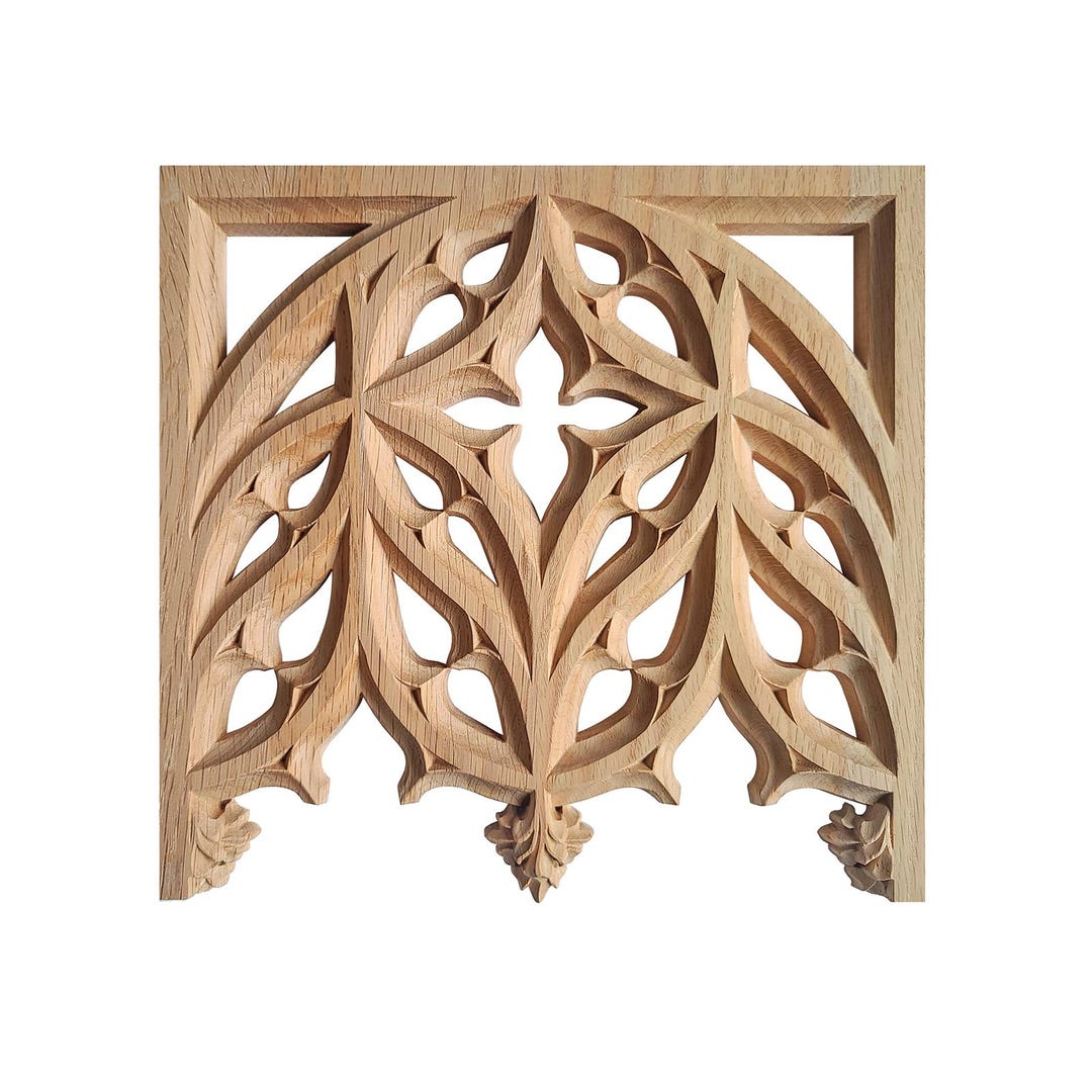 PNL-52 Gothic Style Wood Carved Screen Arch Panel for Furniture, Window ...