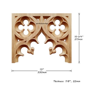 PAIR of PNL-34 Gothic Style Wood Carved Screen Arch Panels for ...