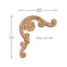 Pair of Wood Carved Rose Scroll Corner Appliques, 3-3/4"wx4"h - Etsy
