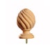 Ribbed Spiral Finial for Stair Post and Curtain Rod, 5-3/8"high, Single ...