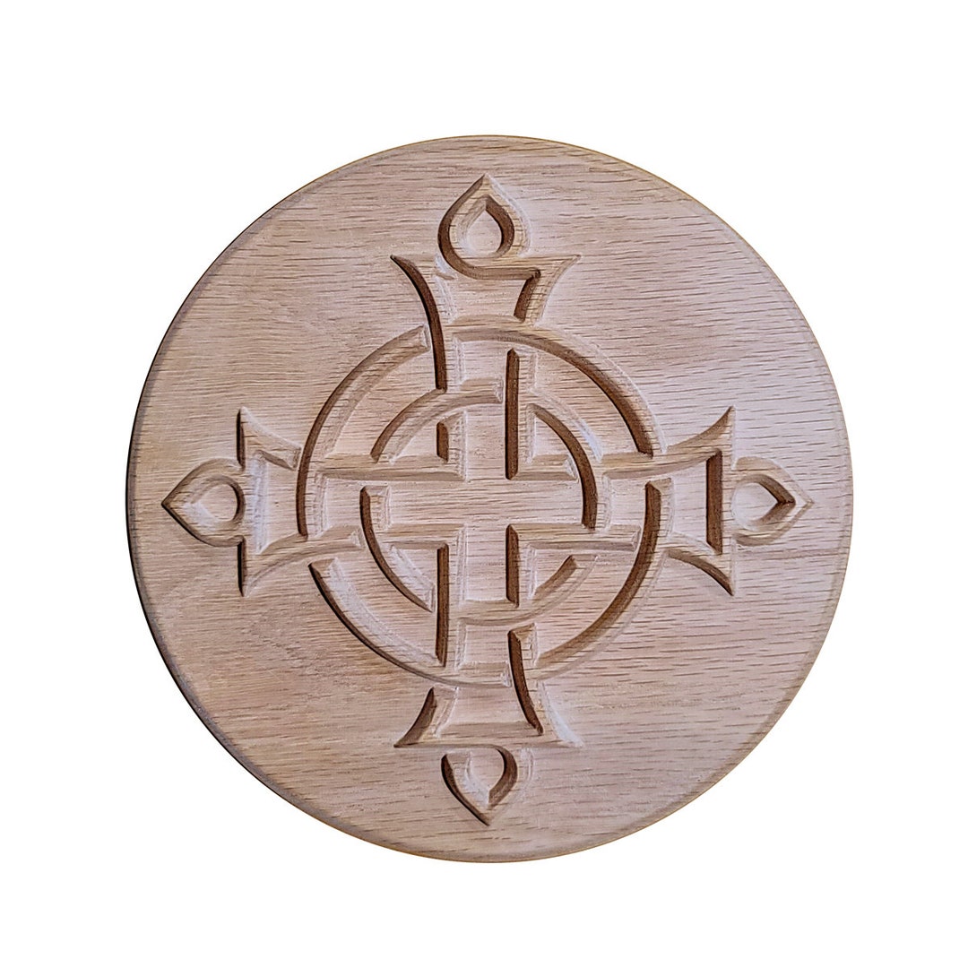 Carved Cross Rosette, Wood Applique, Church Furniture Onlay, Available ...