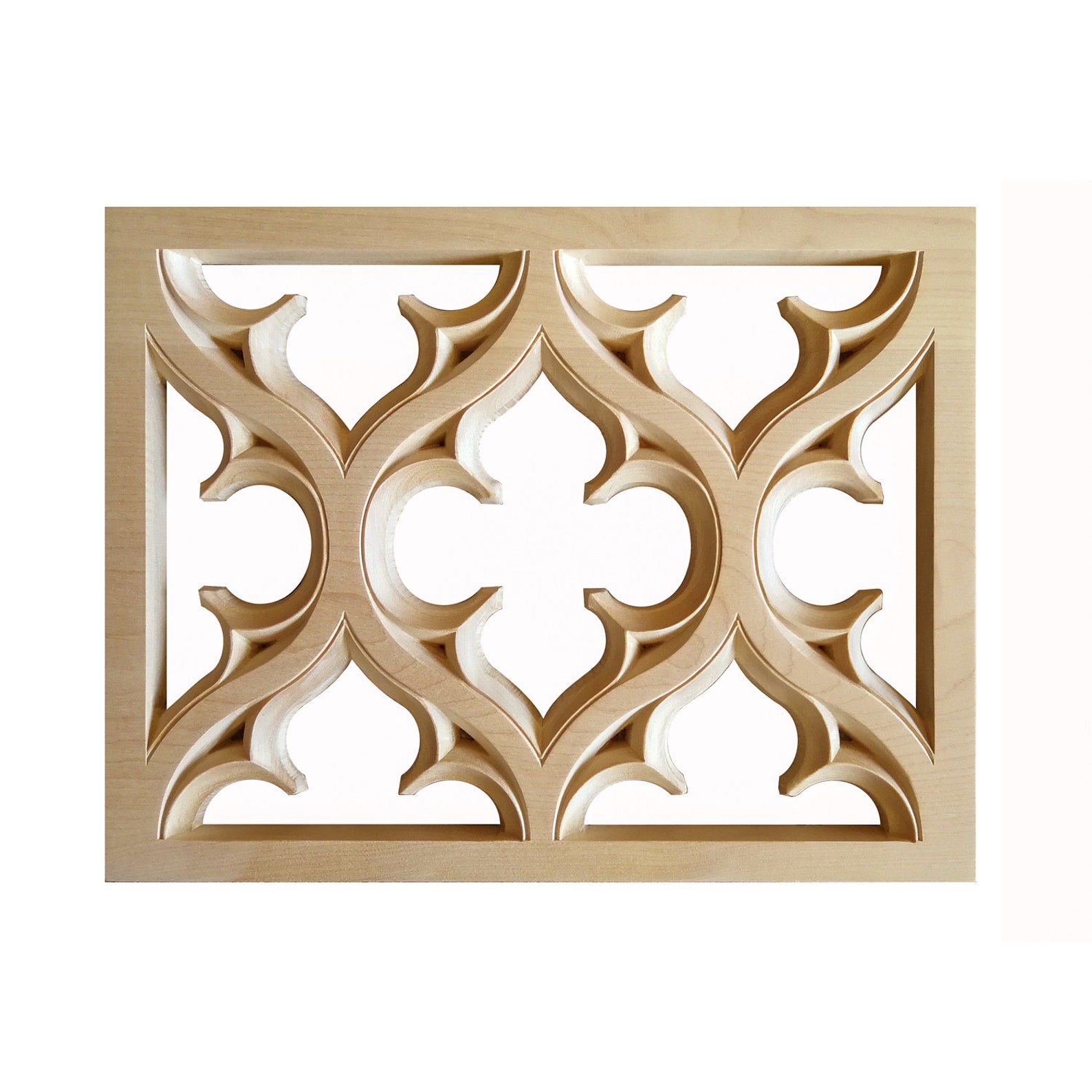 Wood Carved Gothic Tracery Screen Panels for Furniture, Window and ...